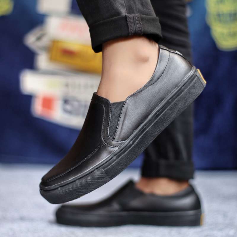 Promo Spv Manji Sepatu Casual Formal Pria Hitam Kulit Asli Original ...
