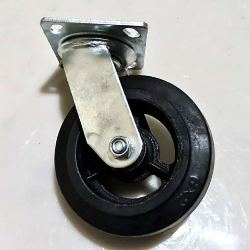 Promo Roda Troli Karet 8 Inch Heavyduty/ Roda Caster Karet 8 Inch Putar ...