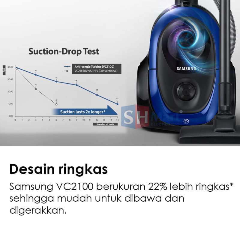 Jual Vacuum Cleaner Samsung Vc18m2120sbse Canister With Cyclone Force ...