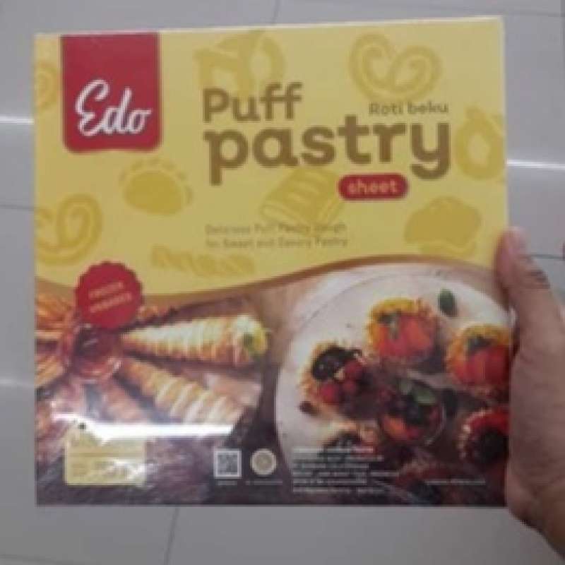 Jual Edo Danish Puff Pastry Sheet 350 750 Gram Frozen Unbaked Mini ...