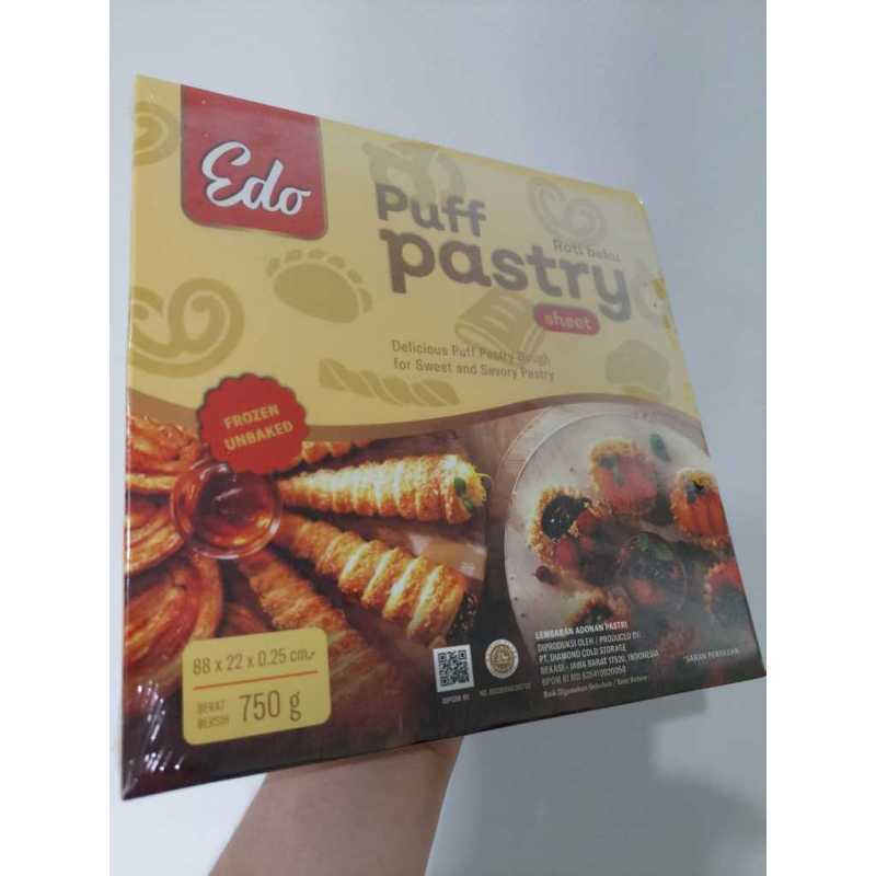 Jual Edo Danish Puff Pastry Sheet 350 750 Gram Frozen Unbaked Mini ...