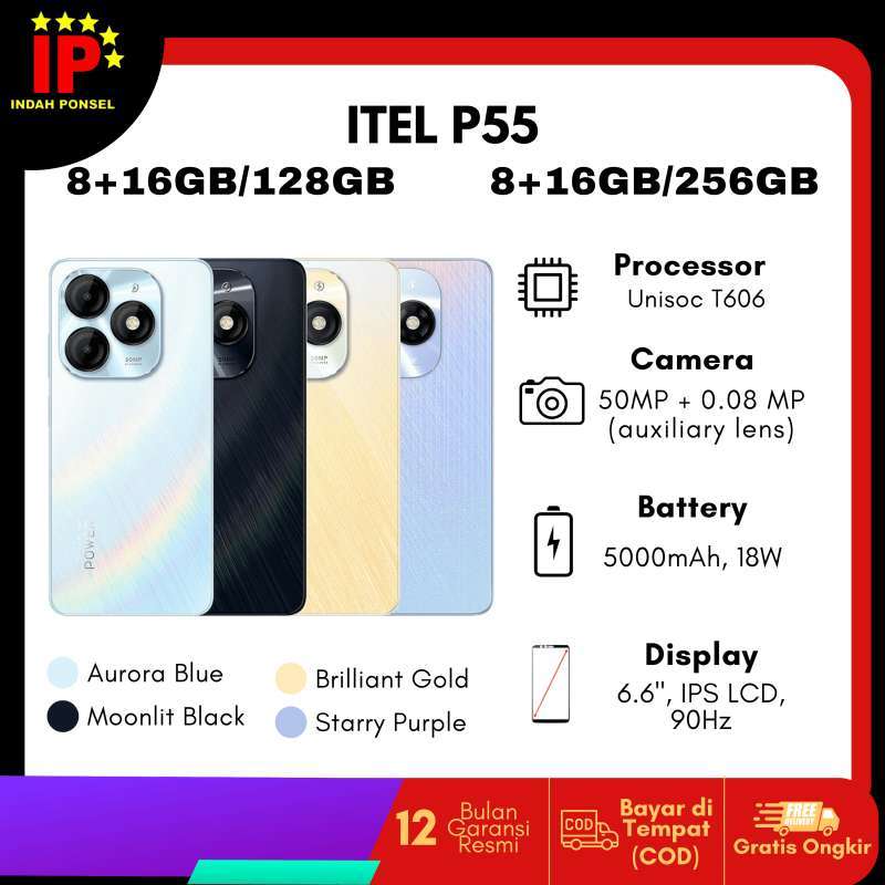 Promo Itel P55 4g Ram 8gb/128gb & 8gb/256gb Garansi Resmi Nasional Diskon 13% Di Seller ...