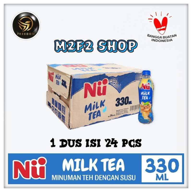 Promo Nu Milk Tea | Teh Rasa Susu Original Botol Pet - 330 Ml (kemasan ...
