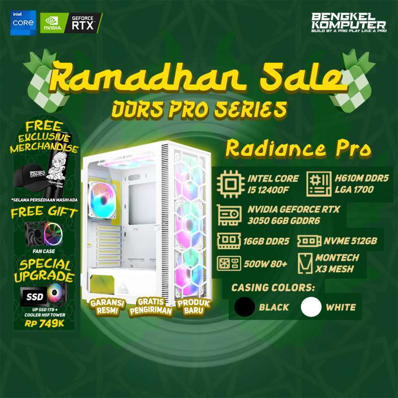 Jual Ramadhan Sale | Radiance Pro - Intel Core I5 12400f - Rtx 3050 6gb ...