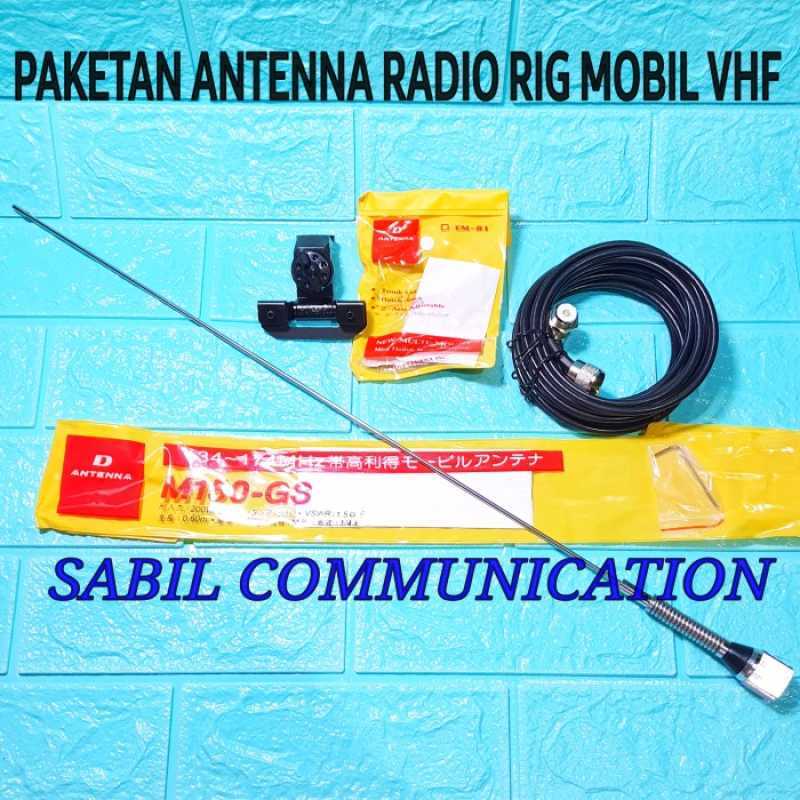 Promo Paket Antena Rig Mobil M150 Vhf Antenna Radio Rig Ht Vhf M150 Gs ...