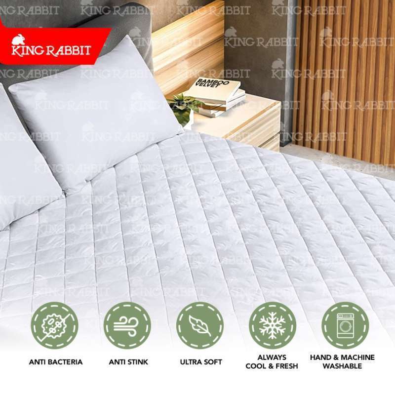 Promo King Rabbit Matrass Protector / Pelindung Kasur Dari Noda & Tungau 180 X 200cm Diskon 50% ...