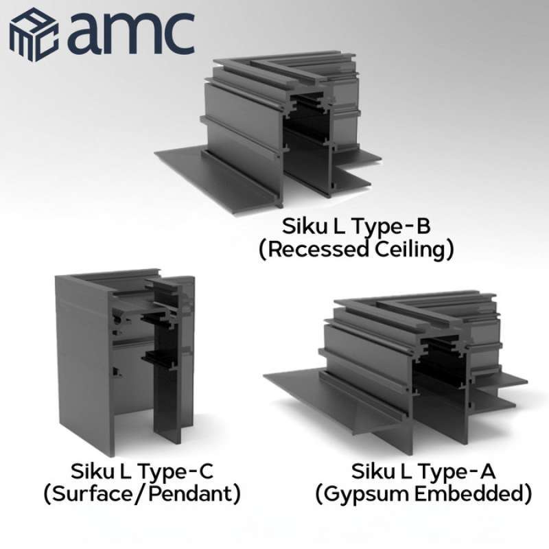Promo Amc M22 Magnetic Track Lighting System Konektor Sudut Siku L Connector - Siku L Type-b ...
