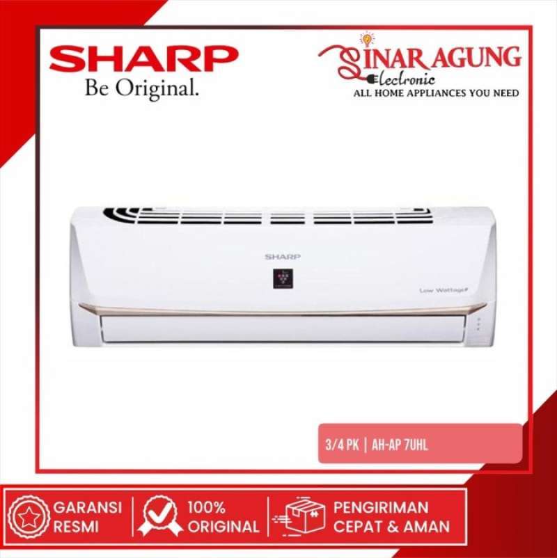 Promo Sharp Ac J60 Series Plasma Cluster 3/4 Pk Ah-ap 7uhl - Resmi Diskon 33% Di Seller Farwa ...