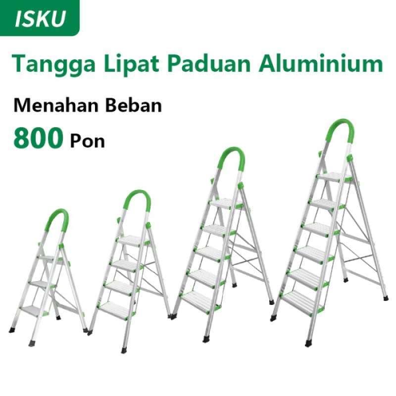 Promo Isku Tangga Lipat Multifungsi Rumah Aluminium 3/4/5/6 Step Tangga ...