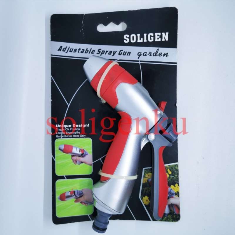 Jual Semprotan Taman Soligen Pistol Air Hose Nozzle Spray Gun Garden ...