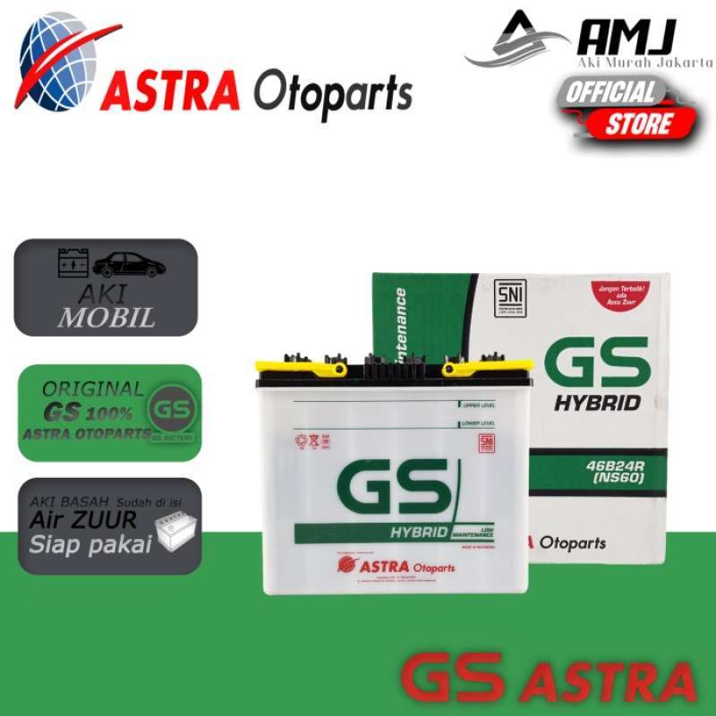 Promo Aki Mobil Apv Gs Astra Ns60 Aki Basah Gs Hybrid 12v / 45 Ah Promo ...