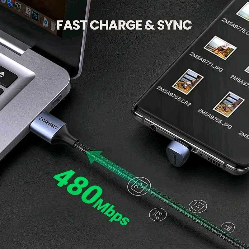 Jual Ugreen Kabel Usb 2.0 To Usb Type C U Shaped Design Fast Charging ...
