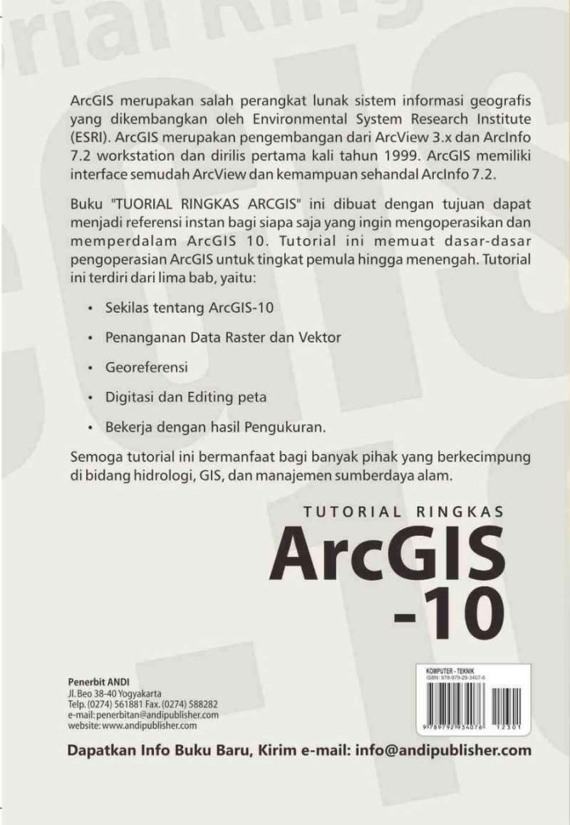 Jual Buku Tutorial Ringkas Arcgis-10 + Cd Di Seller Buku Id - Karang Tengah, Kab. Tangerang | Blibli