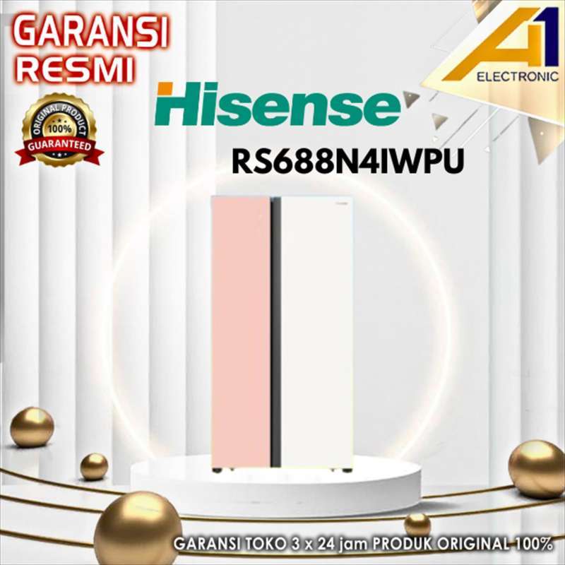 Promo Hisense Kulkas Rs688n4iwpu Side By Side 516 L Inverter 180 Watt ...