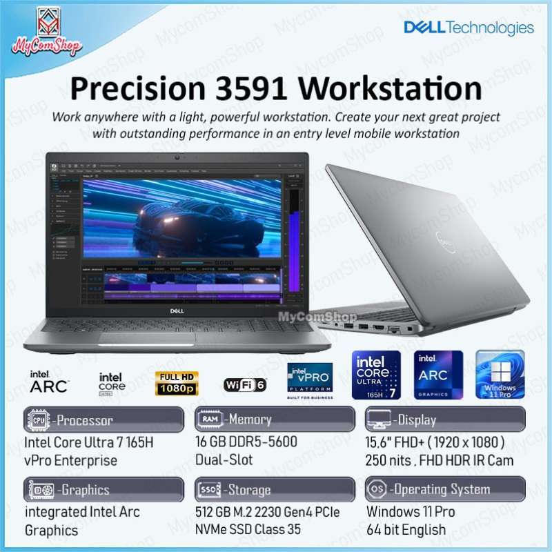 Jual Dell Precision 15 3591 Workstation Ultra 7 165h 16gb Ram 512gb Ssd ...