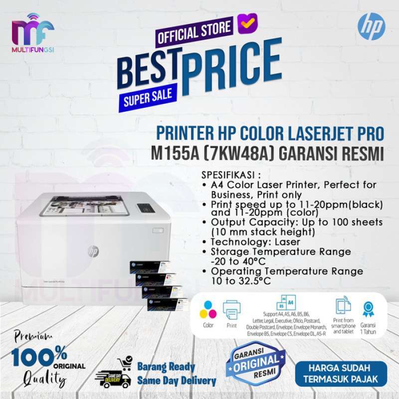 Promo Printer Hp Color Laserjet Pro M155a | 155a (748a) Garansi Resmi ...