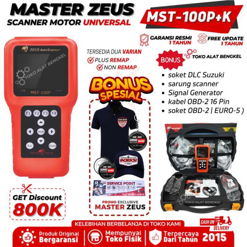 Promo Scanner Motor Injeksi Universal Master Zeus Mst200 Plus Dengan ...