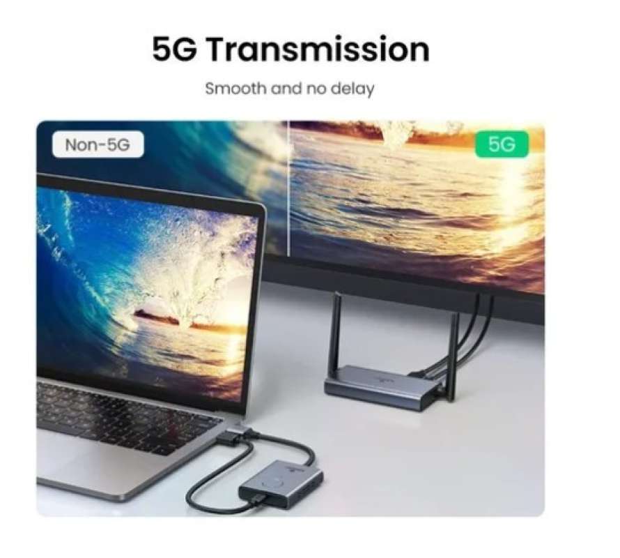 Promo Ugreen Wireless Hdmi Extender Video Transmitter Receiver Display ...