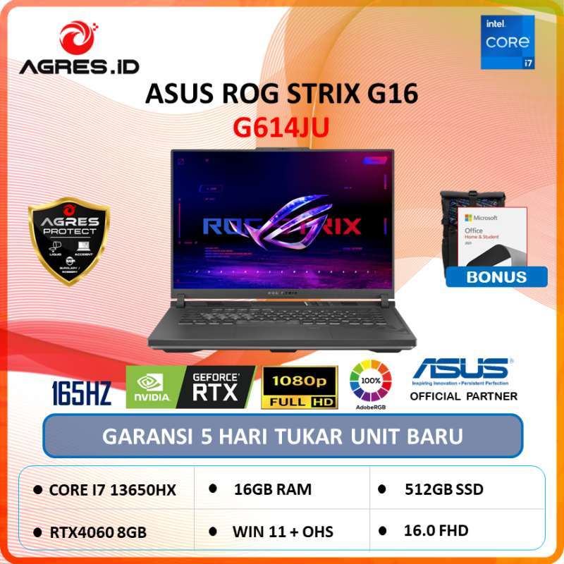 Promo Asus Rog Strix G16 G614ju Rtx4050 6gb - I7 13650hx 16gb 512gb 16. ...