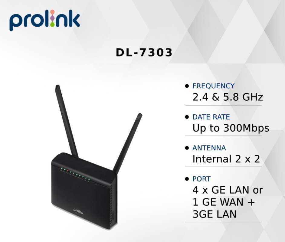 Jual Prolink Dl-7303 4g Dual Band Modem Wireless Router - Dl7303 Di Seller Jaya Utama Com ...