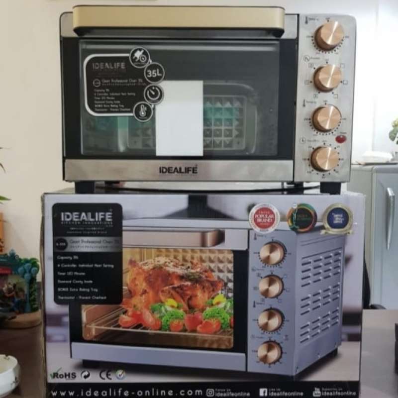 Promo Oven Listrik Pemanggang Grill Kue Low Watt Idealife Il335 Baru ...