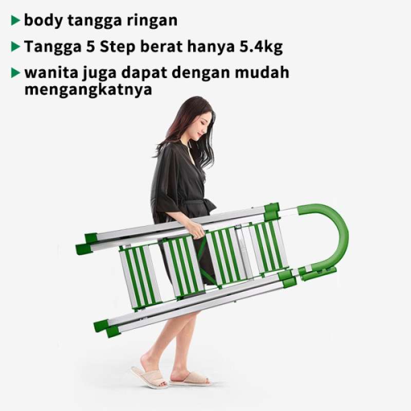 Promo Isku Tangga Lipat Aluminum Multifungsi Tangga Lipat Portable 3-6 ...