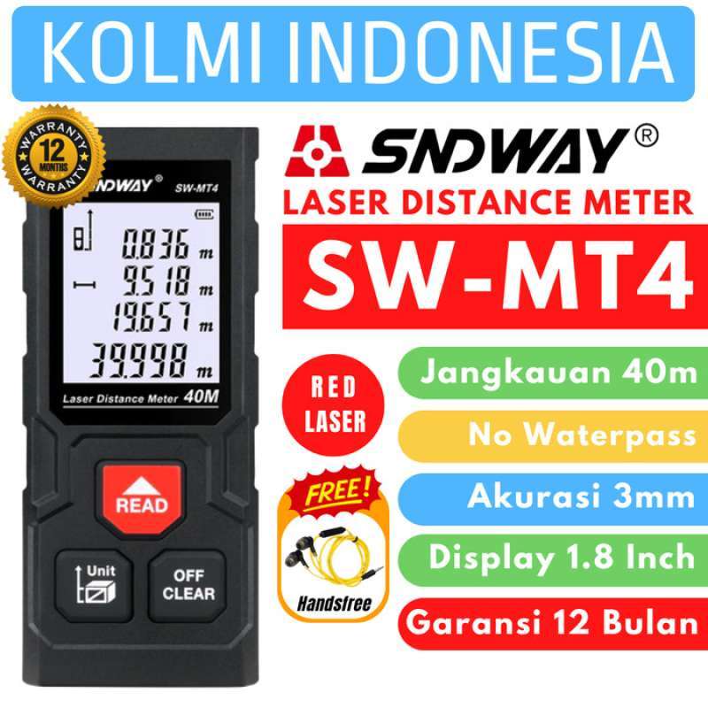 Promo Sndway Laser Distance Meter Mt4 - Alat Ukur Jarak 40m Digital ...
