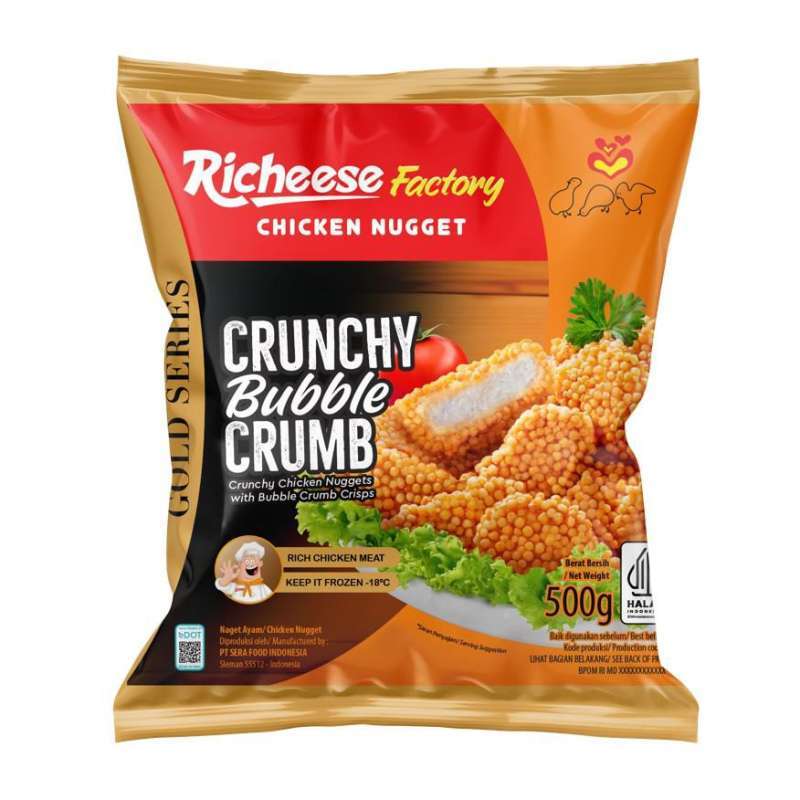 Promo Chicken Nugget Richeese Factory Crunchy Bubble Crumb Gold Series ...