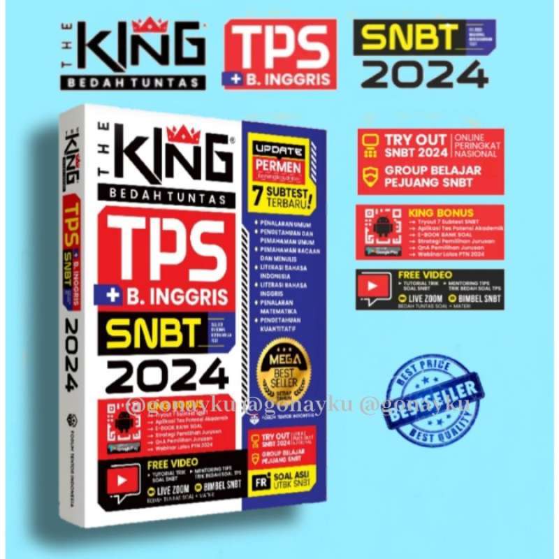 Promo Buku The King Tps Bedah Soal Dan Materi Skolastik Snbt 2023 Diskon 23% Di Seller Pinglan ...