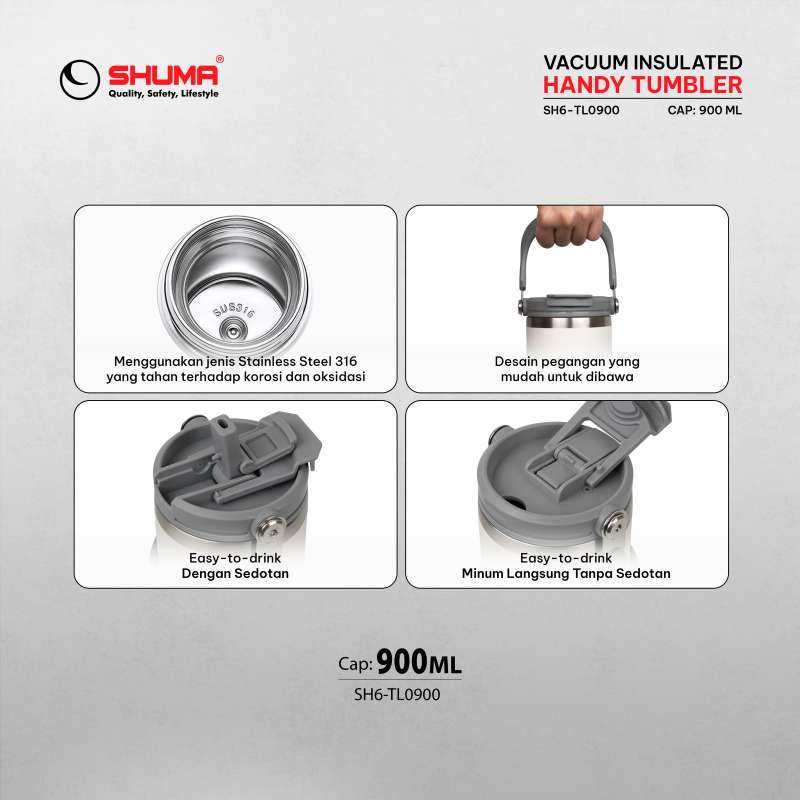 Promo Shuma Handy Vacuum Tumbler 900ml Diskon 15% Di Seller Shuma ...
