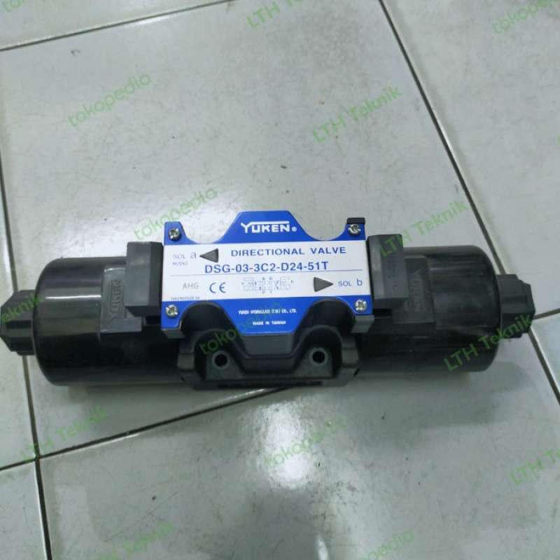 Promo Solenoid Valve Hydraulic Type Dsg-03-3c2-a220-50 Yuken - 24v Dc ...