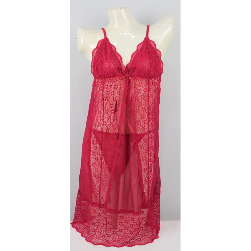 Jual Scelta - Lingerie Dan Gstring Sexy Baju Tidur Renda Transparan G-string Ld Sc 5000 - Marun ...