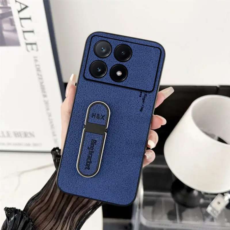 Jual Casing Poco X6 / Poco X6 Pro Case Stand Leather Ring Premium ...