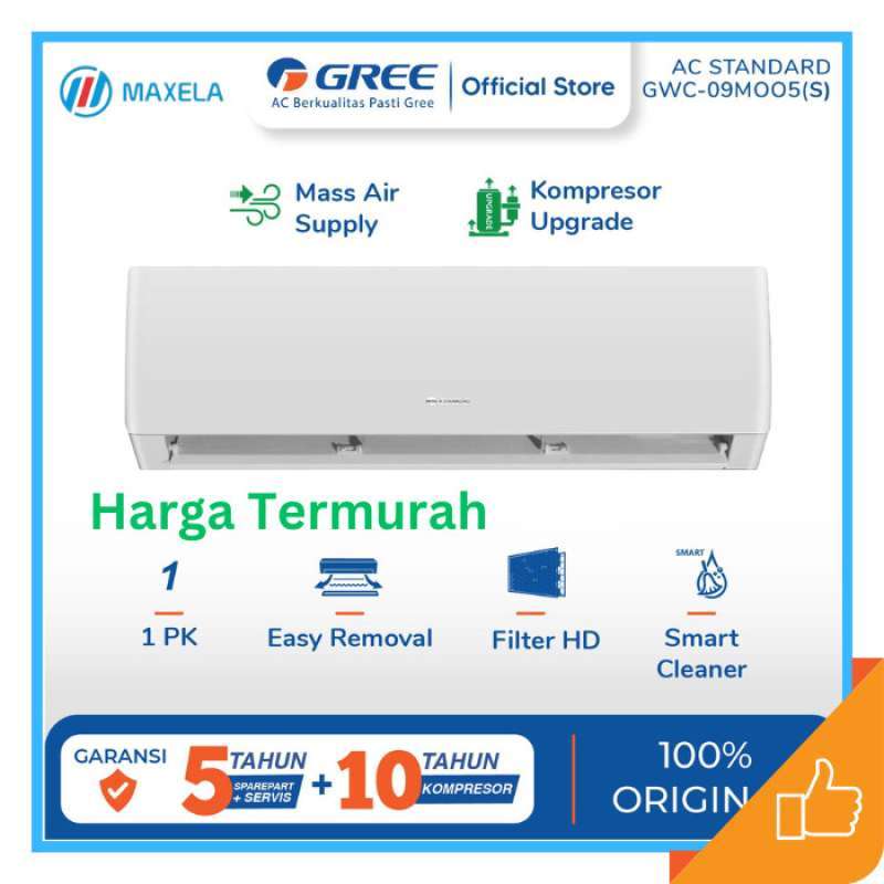 Promo Ac Gree Standar 1 Pk Gwc09moo5 Non Inverter R32 Diskon 33% Di ...