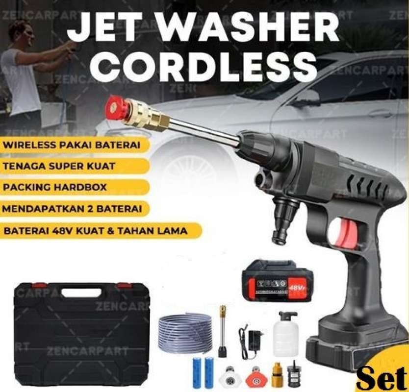 Promo Alat Cuci Mobil Set Jet Washer Cordless Water Spray Gun High ...