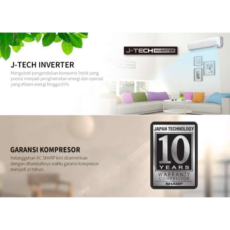 Promo Sharp Ac 1 Pk Ah-x10zy J-tech Inverter 720 Watt Unit Only Diskon ...
