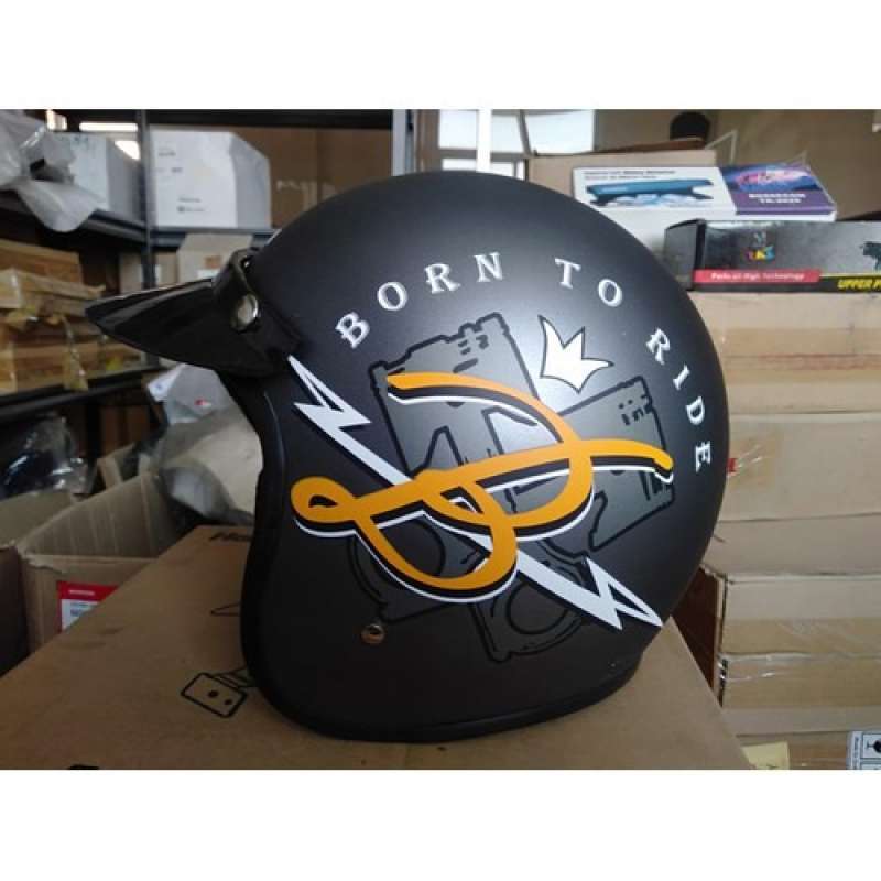 Jual Honda Ori Born To Ride Btr Sni Half Face Helmet Helm Beat Street ...