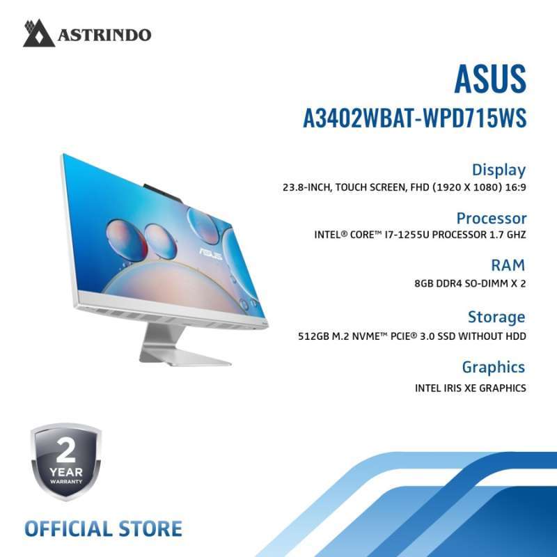 Promo Asus Pc Desktop Aio (all In One) A3402wbat Core I7-1255u 16gb ...