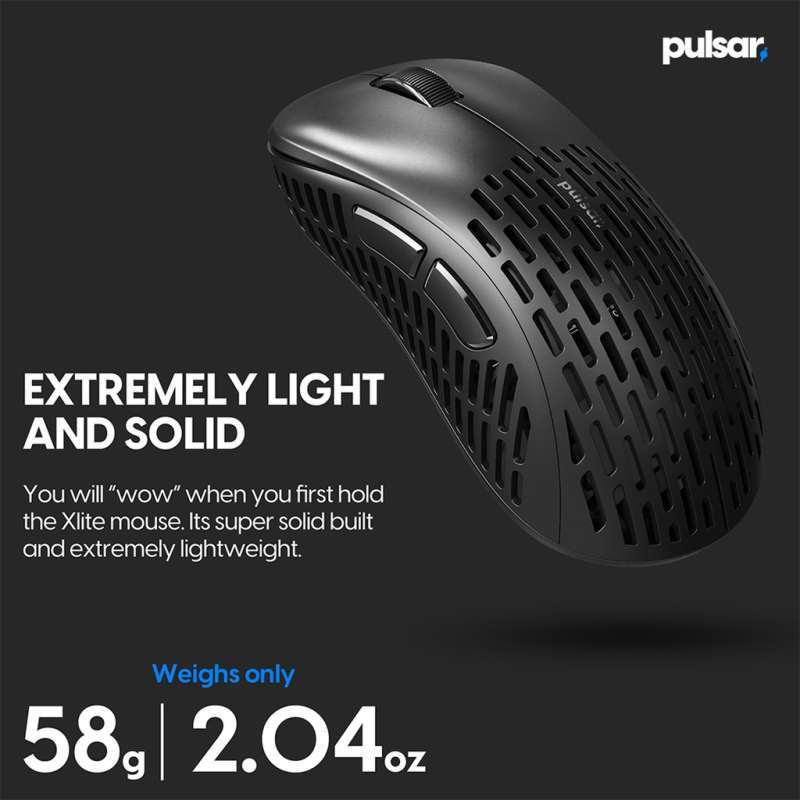 Jual Pulsar Xlite Ultra-lightweight Ergonomic 2.4ghz Wireless Gaming ...