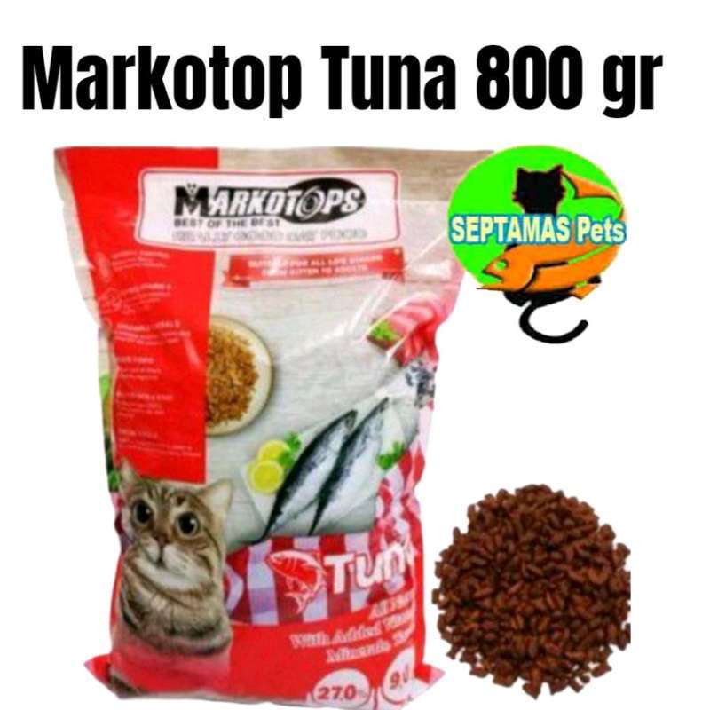 Jual Makanan Kucing Kering Markotop Tuna Adult & Kitten 800 Gram - Tuna ...