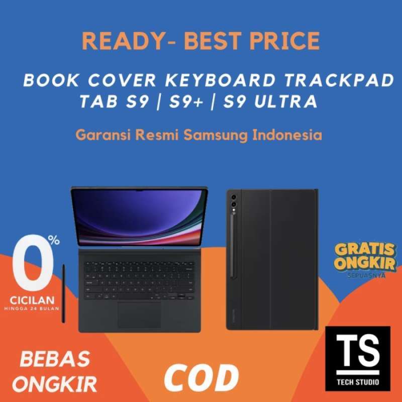 Promo (resmi) Book Cover Keyboard Tab S9 S9+ Ultra S9 Fe Trackpad ...
