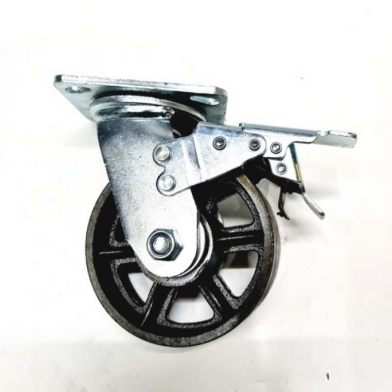 Promo Roda Besi Heavy Duty 5 Inch Hidup+rem Diskon 23% Di Seller ...