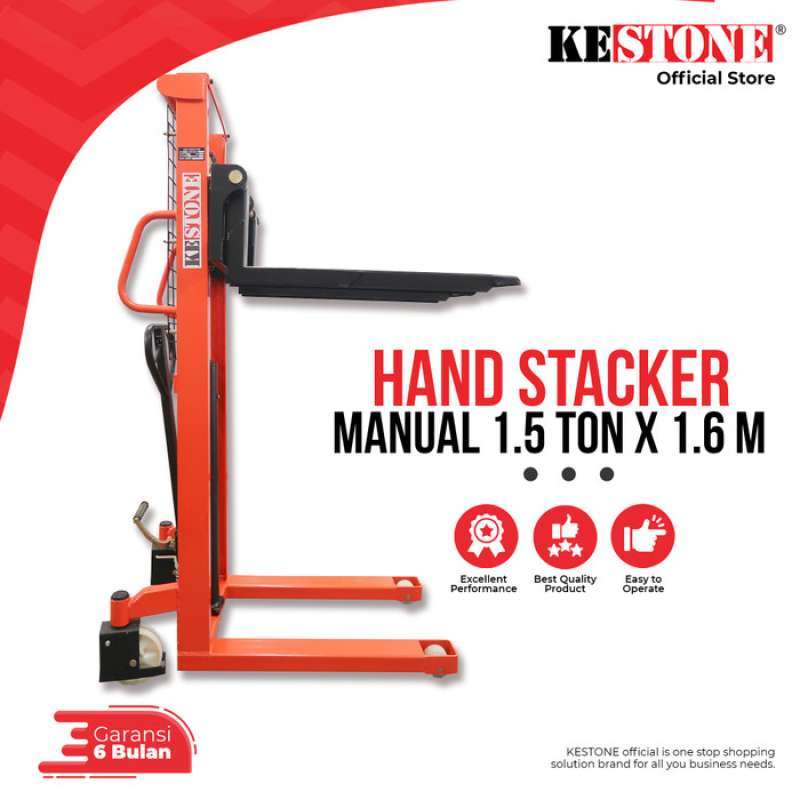 Promo Hand Stacker Manual 1,5 Ton X 1,6 Meter - Hand Lift Forklift ...