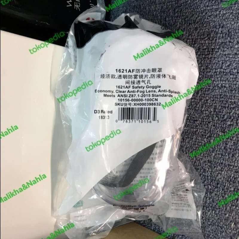 Promo 3m Clear Anti-fog Goggle 1621af -tective Chemical Splash Eye ...