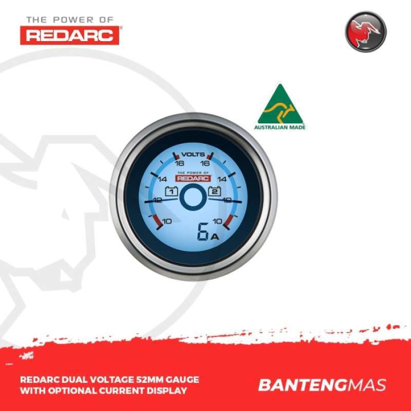 Promo Redarc Dual Voltage 52mm Gauge With Optional Current Display ...