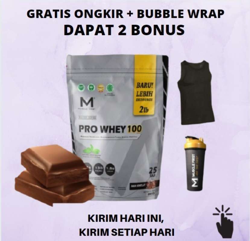 Promo Pro Whey 100 Muscle First 900gr 2 Lbs Bpom Halal Protein Prowhey ...
