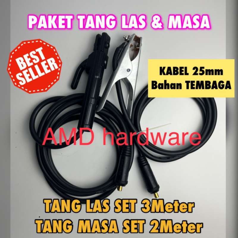 Promo Tang Las Set 200a + Tang Masa 300a + Kabel Las Tembaga @1,5m Set ...
