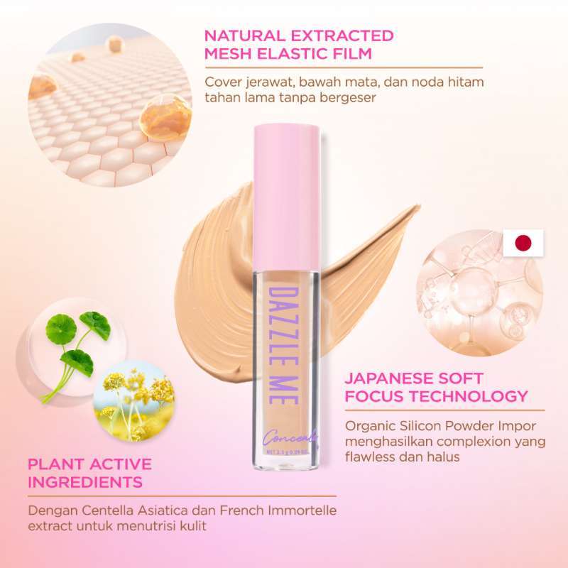 Jual Dazzle Me Our Secret Cover Concealer | Liquid Makeup Tahan Lama Matte 4 Colors Natural High ...