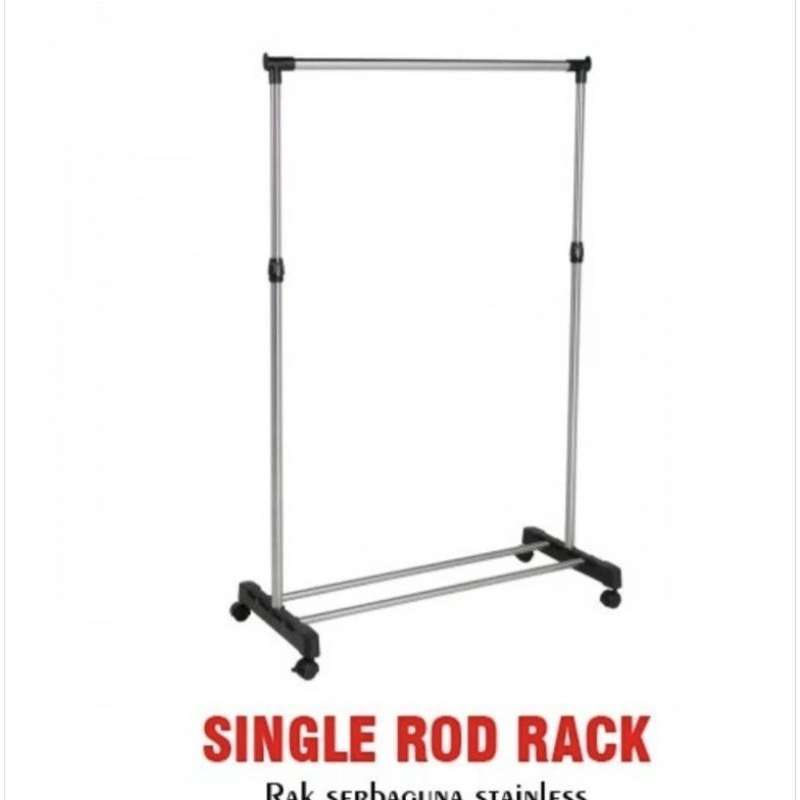Jual Stand Hanger Double Pole Gantungan Gawang Baju Stainless Rak ...