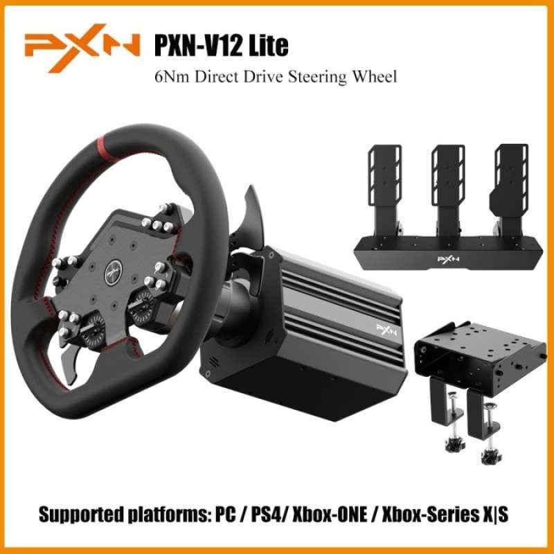 Promo Pxn V12 Lite Real Servo Direct Drive Force Feedback Steering Wheel Diskon 23% Di Seller ...